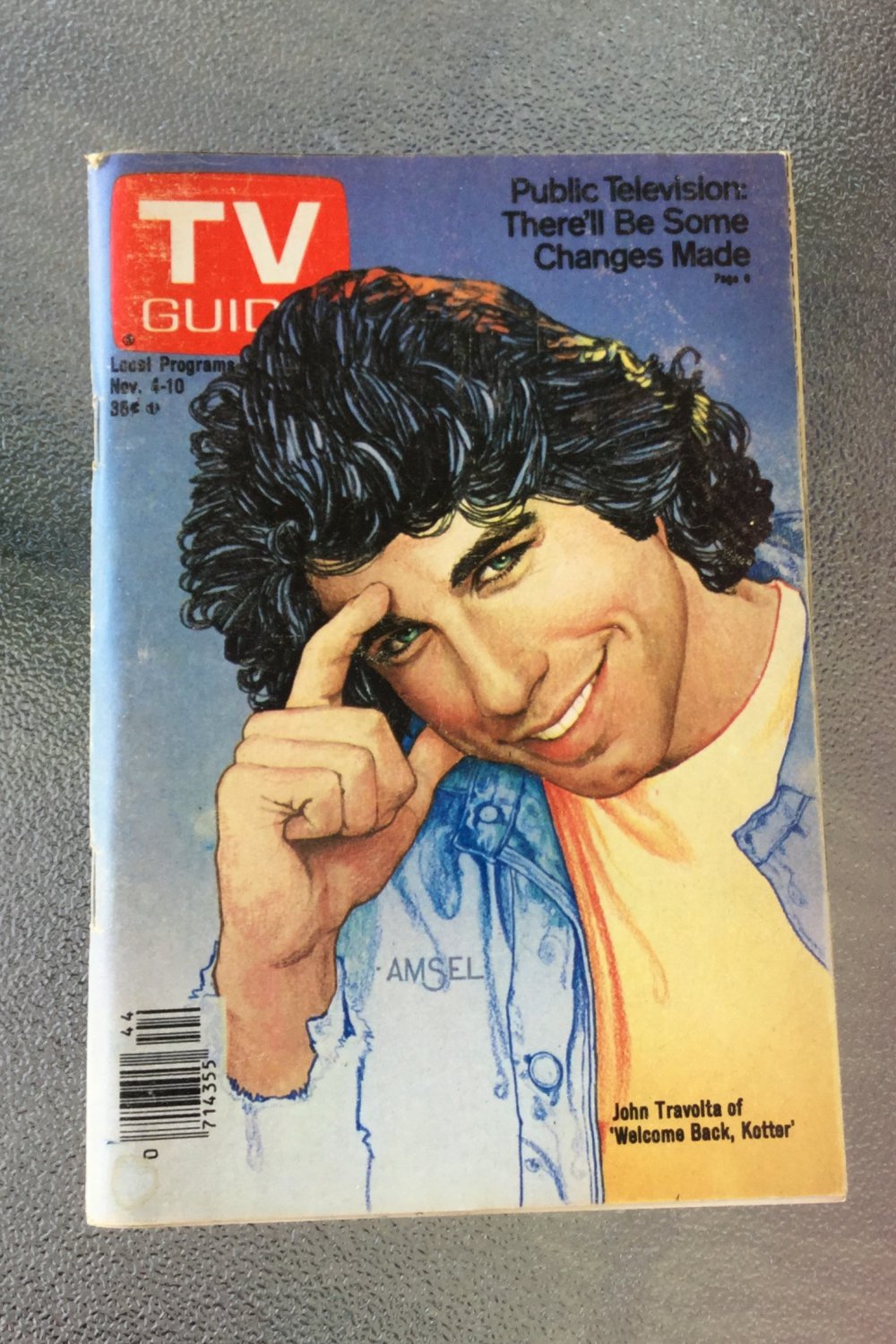 VTG 70s TV GUIDE John Travolta Welcome Back Kotter Cover Nov 4 10 1978 
