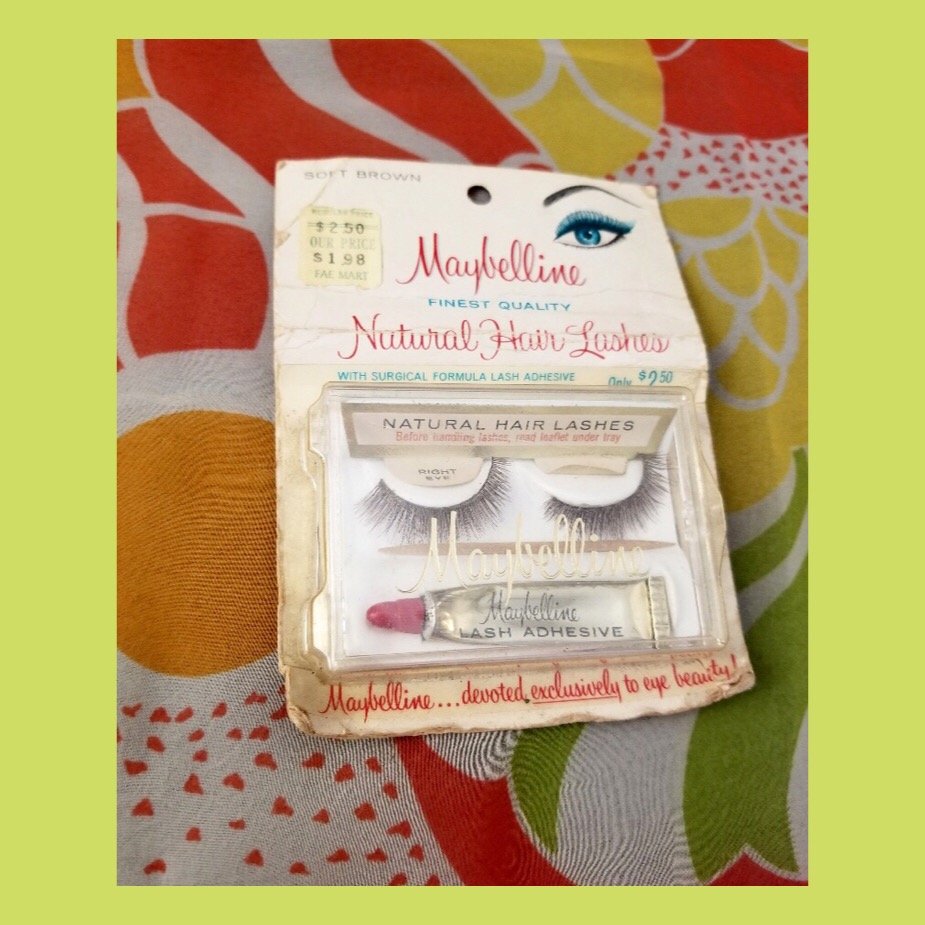 Vintage MOD 70s Maybelline False Eyelashes Real Natural Hair Lashes ...