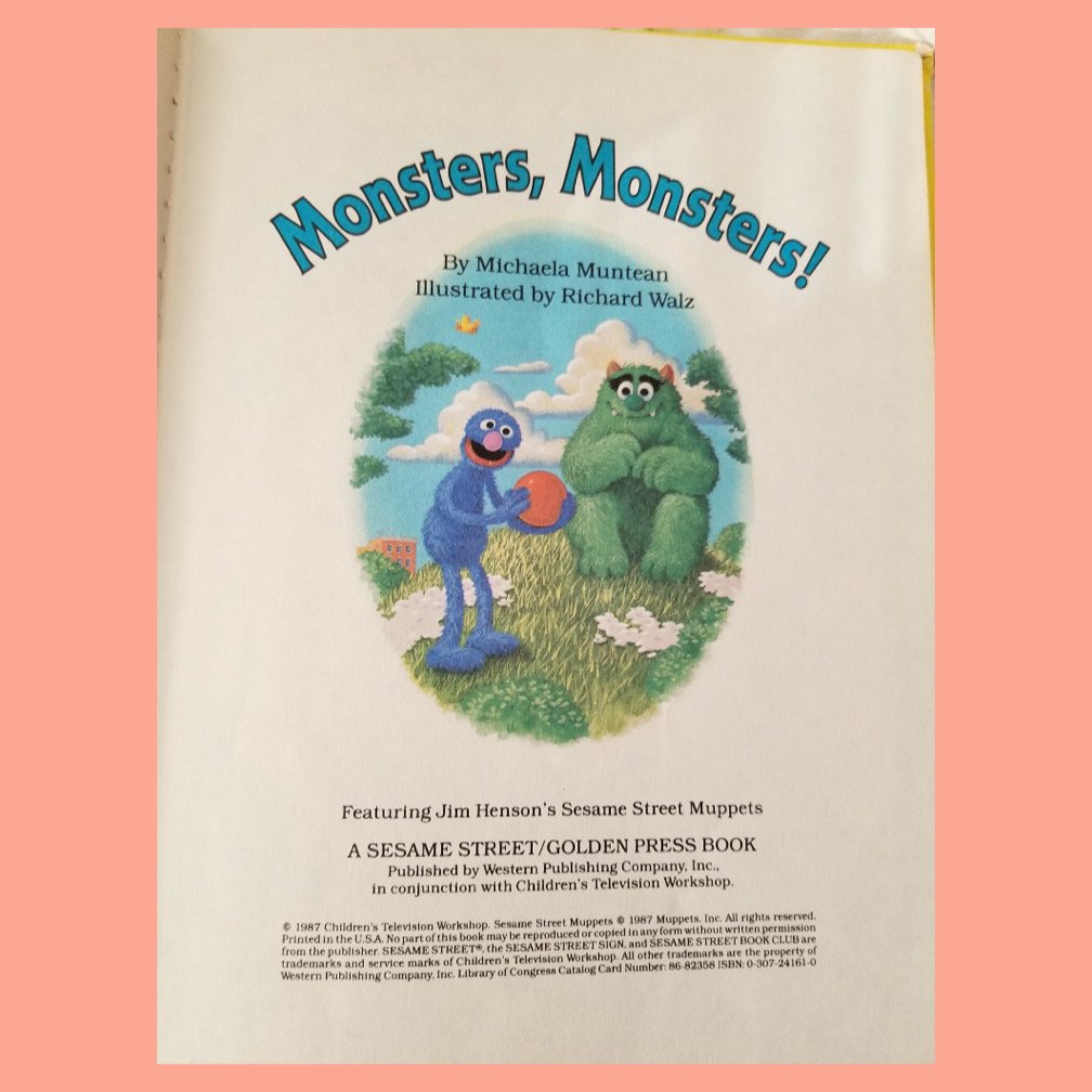 Monsters, Monsters! Jim Henson’s Muppets Vintage Children's Hardcover ...