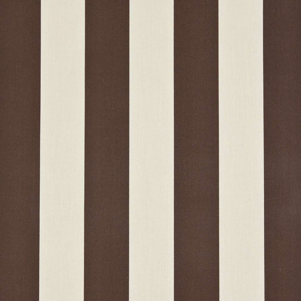 54"" D662 Brown, Striped Scotchgarded Outdoor Indoor Marine Fabric By ...