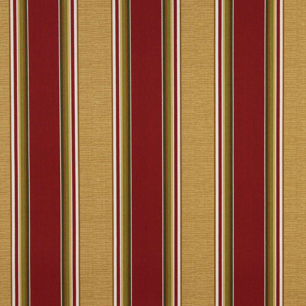 54"" Wide C406 Red, Green And Gold, Striped Outdoor, Indoor, Marine ...