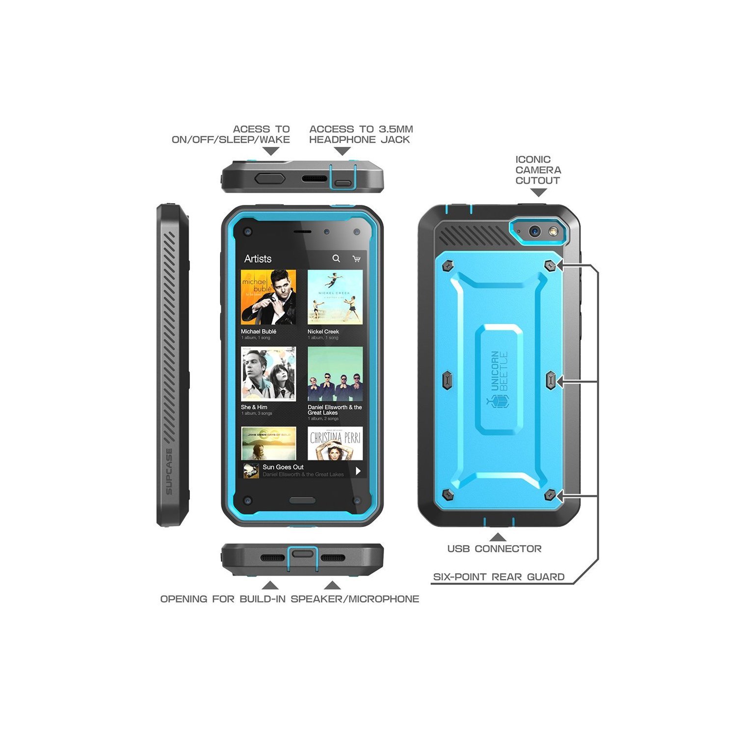 SUPCASE Amazon Fire Phone Case - Unicorn Beetle PRO Series Full-body ...