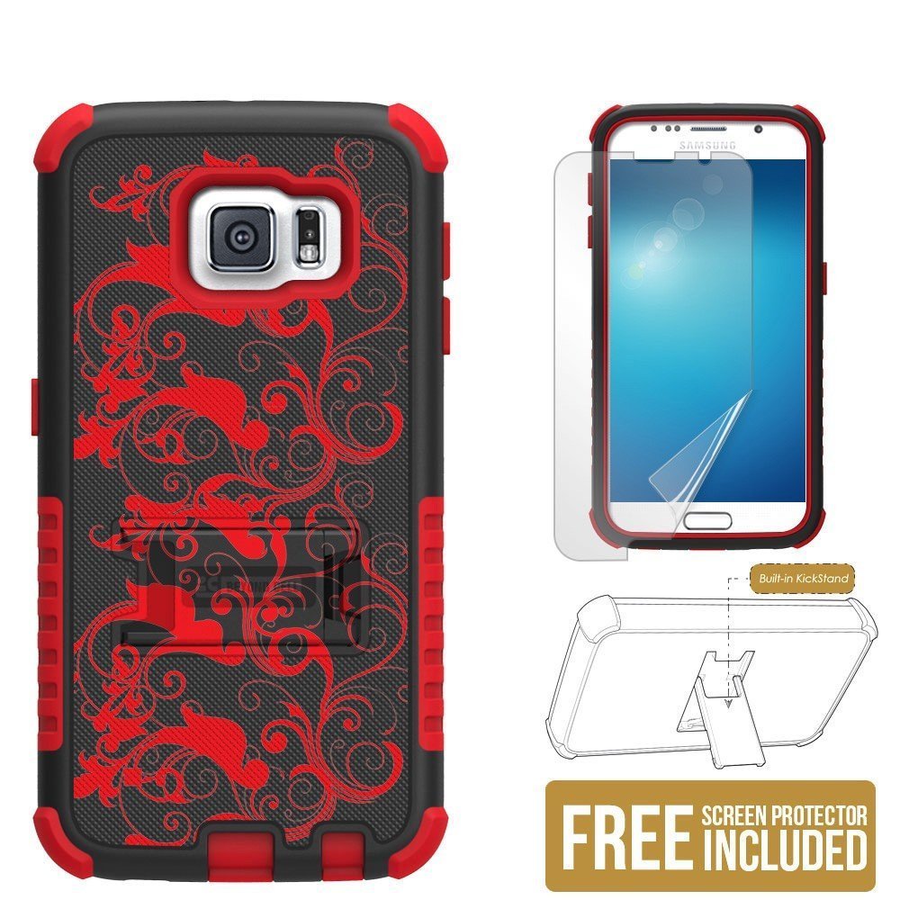 Galaxy S6 case Beyond Cell Tri Shield Phone Armor Design Classic Flower ...