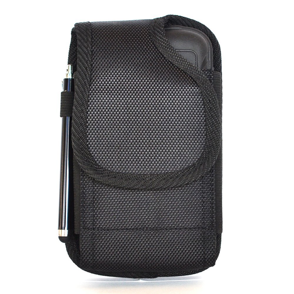 Kuteck Black Heavy Duty Rugged Nylon Canvas Protective Carrying Cell ...