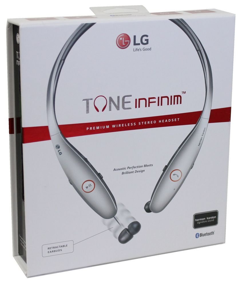 Genuine LG Tone Infinim HBS-900 Bluetooth Headeset Silver Harmon Kardon ...