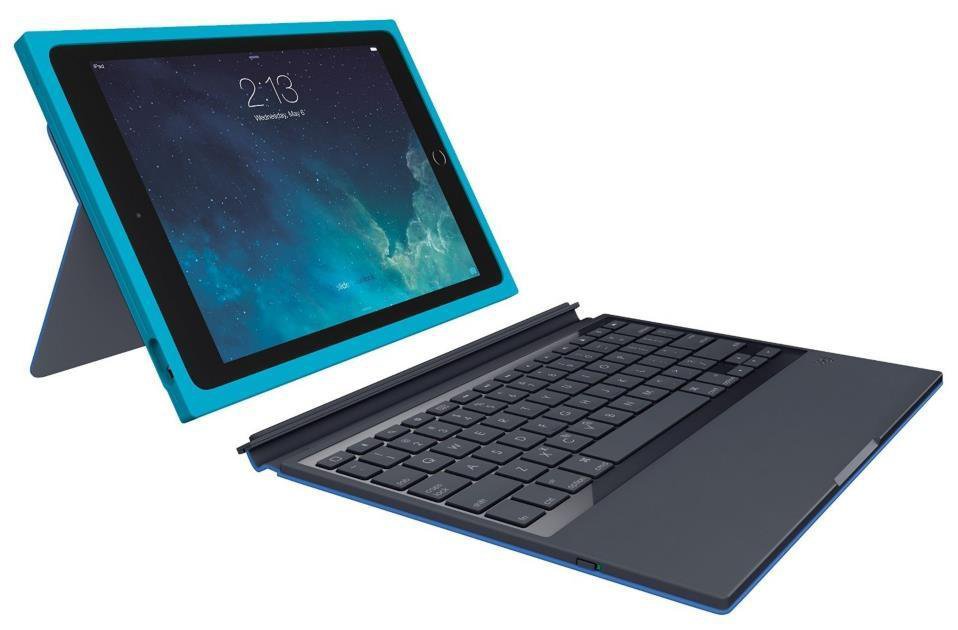 NEW Logitech BLOK Teal/Blue Protective Keyboard Case for iPad Air 2 920 ...