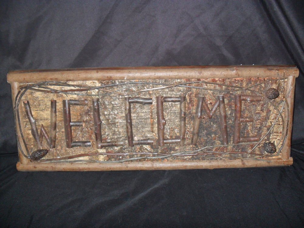 Adirondack Style "Welcome" Sign/Plaque
