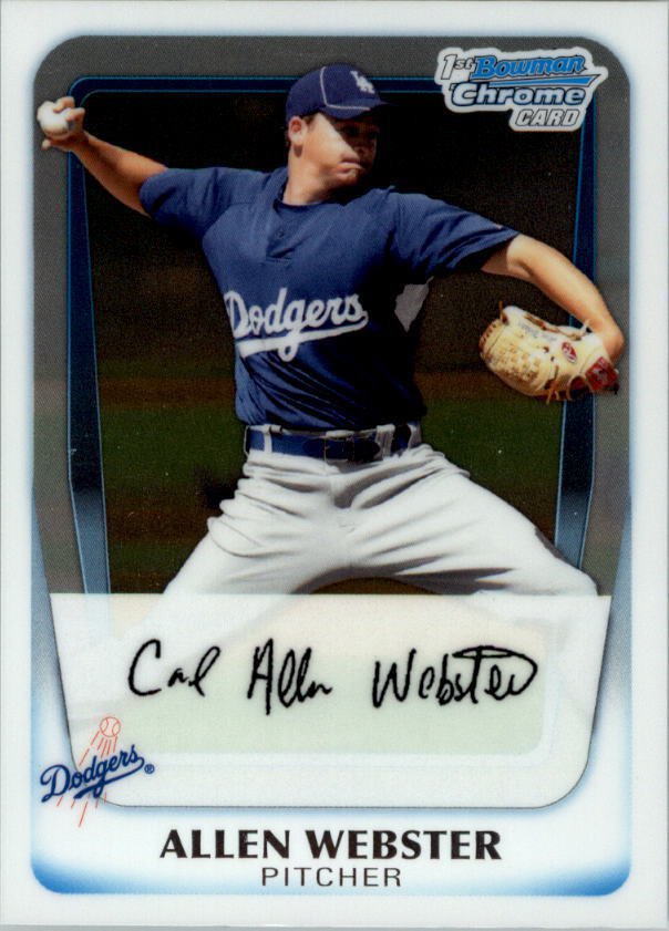 Allen Webster #BCP89 - Dodgers 2011 Bowman Crome Baseball Trading Card