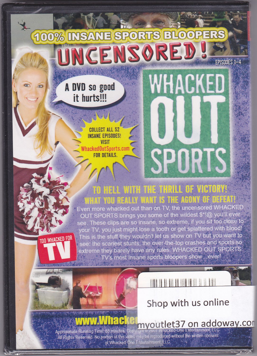 Whacked Out Sports Episodes 1-4 Uncensored DVD - Brand New