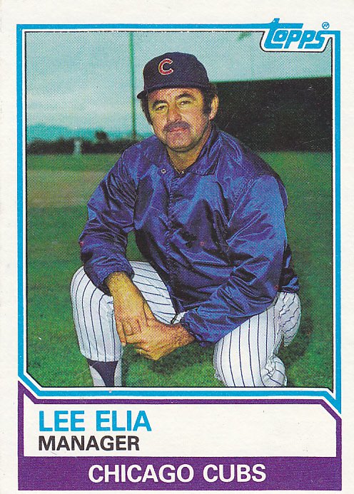 Lee Elia #456 - Cubs 1983 Topps Baseball Trading Card