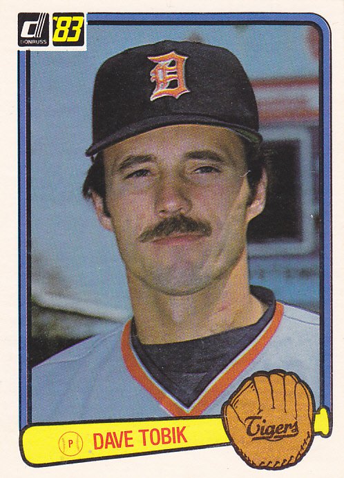 David Vance Tobik #385 - Tigers 1983 Donruss Baseball Trading Card