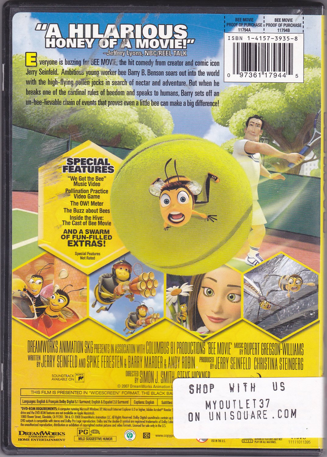 Bee Movie DVD 2008 - Very Good