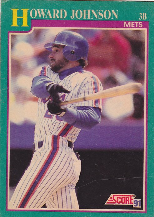 Howard Johnson #185 - Mets Score 1991 Baseball Trading Card