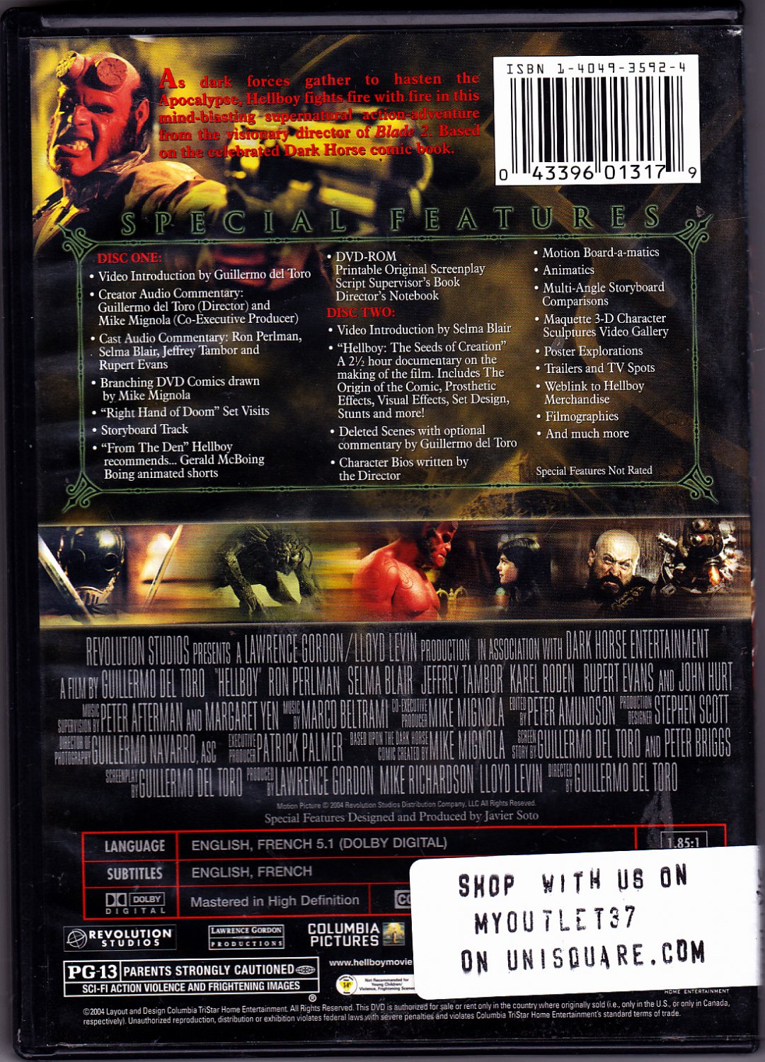 Hellboy DVD 2-Disc Set - Very Good