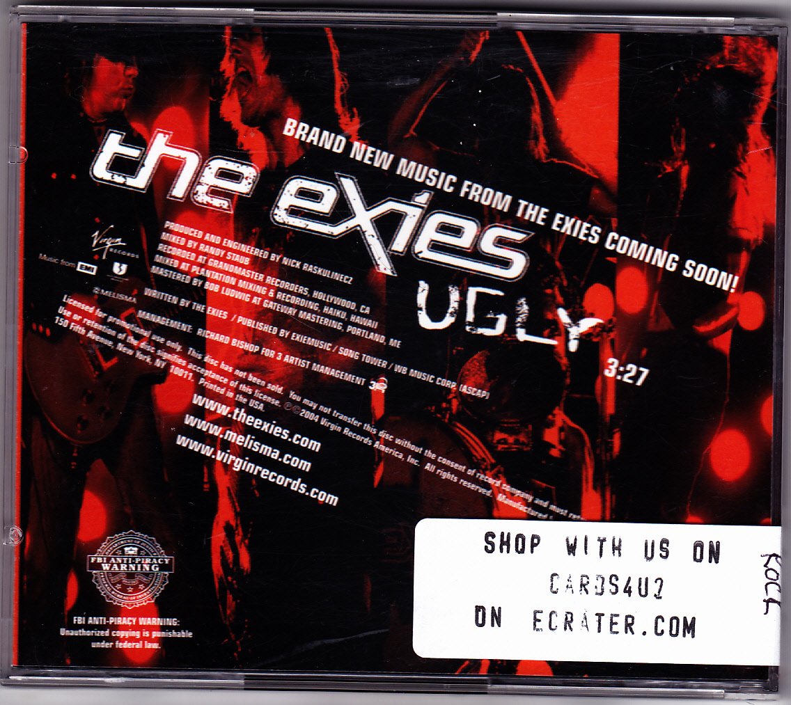 Ugly by The Exies (Single Promo) CD 2004 - Very Good