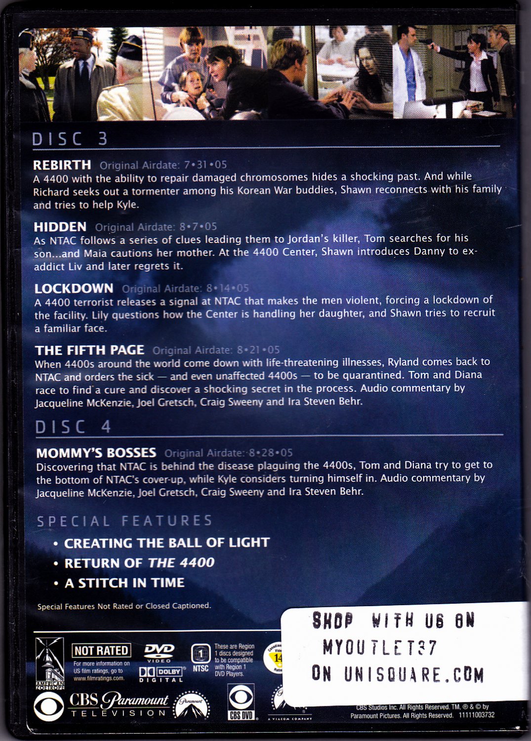 The 4400 - Complete 2nd Season DVD 2006, 4-Disc Set - Very Good