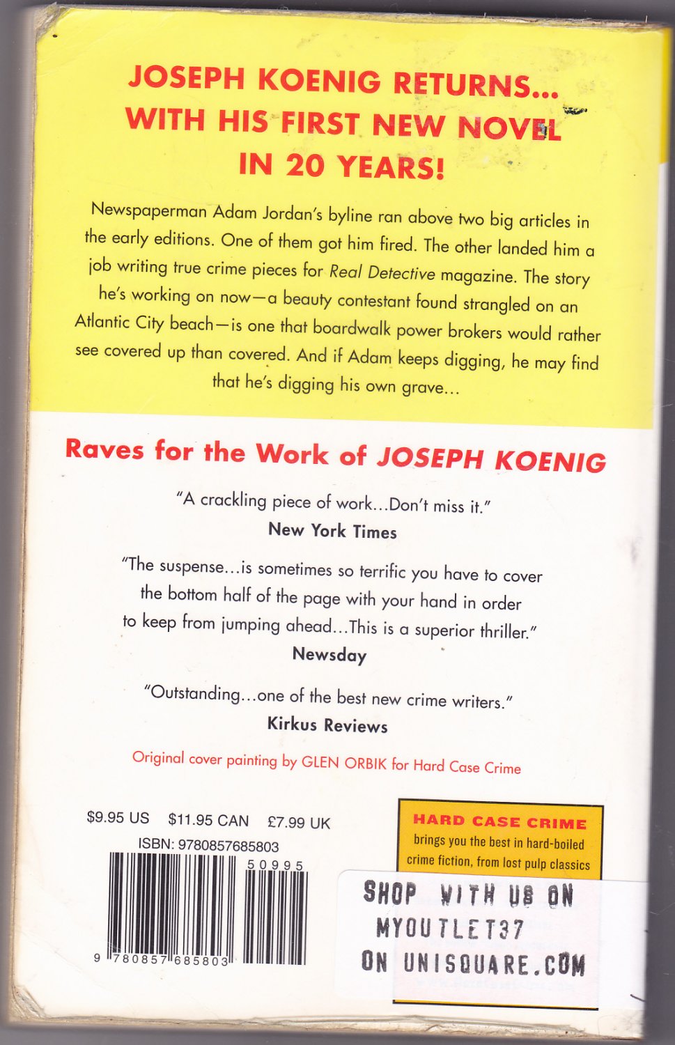 False Negative (Hard Case) by Joseph Koenig 2012 Paperback Book - Good