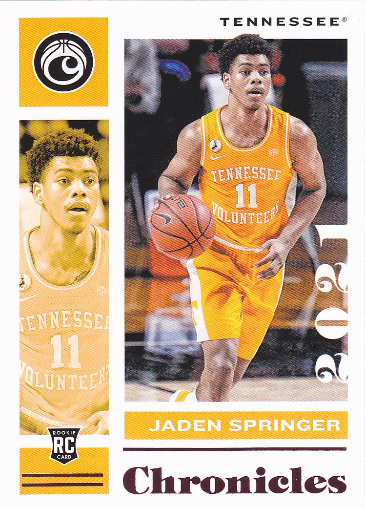 Jaden Springer #20 - Volunteers 2021 Panini Pink Foil Rookie Basketball ...