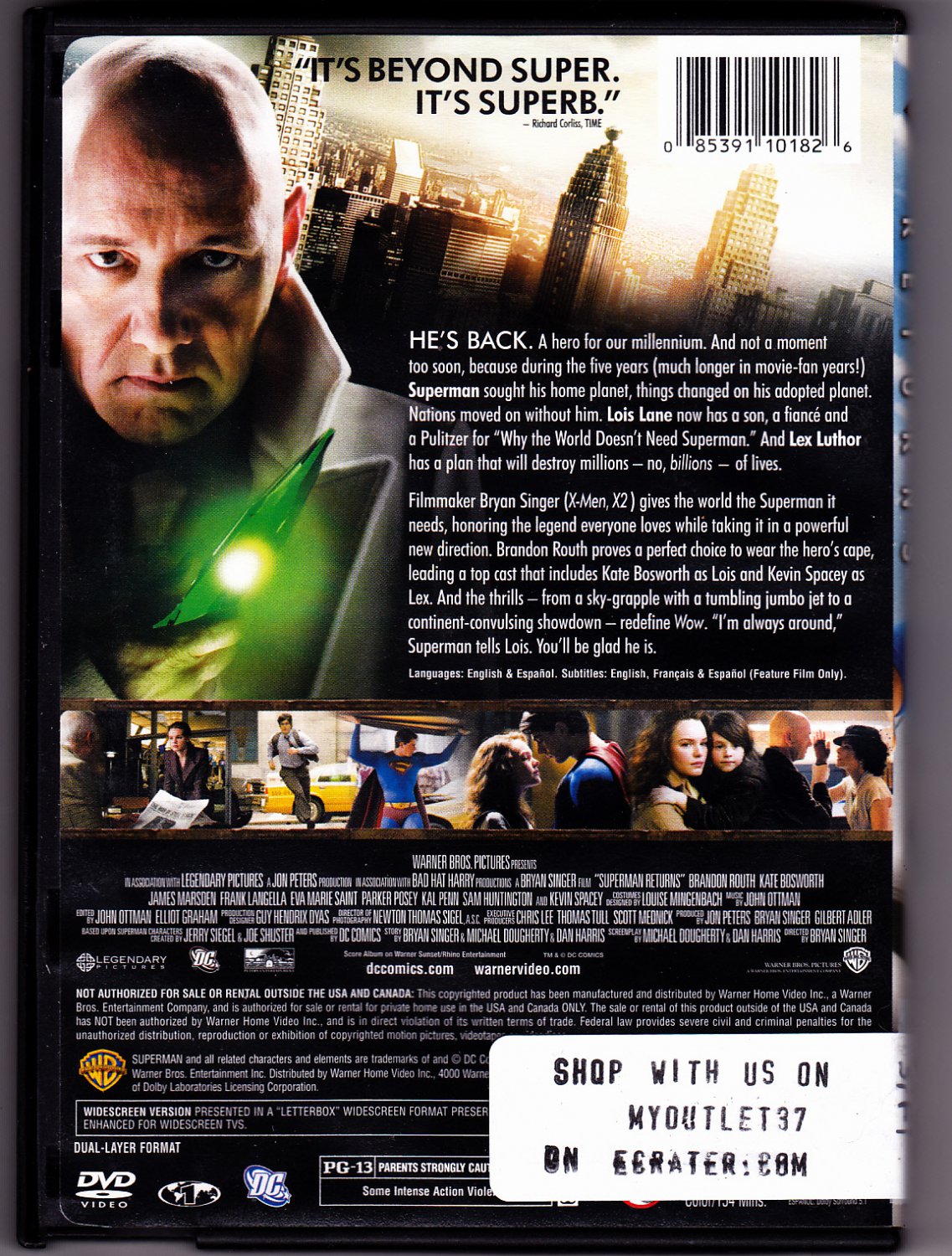 Superman Returns DVD 2006 - Widescreen Edition - Good