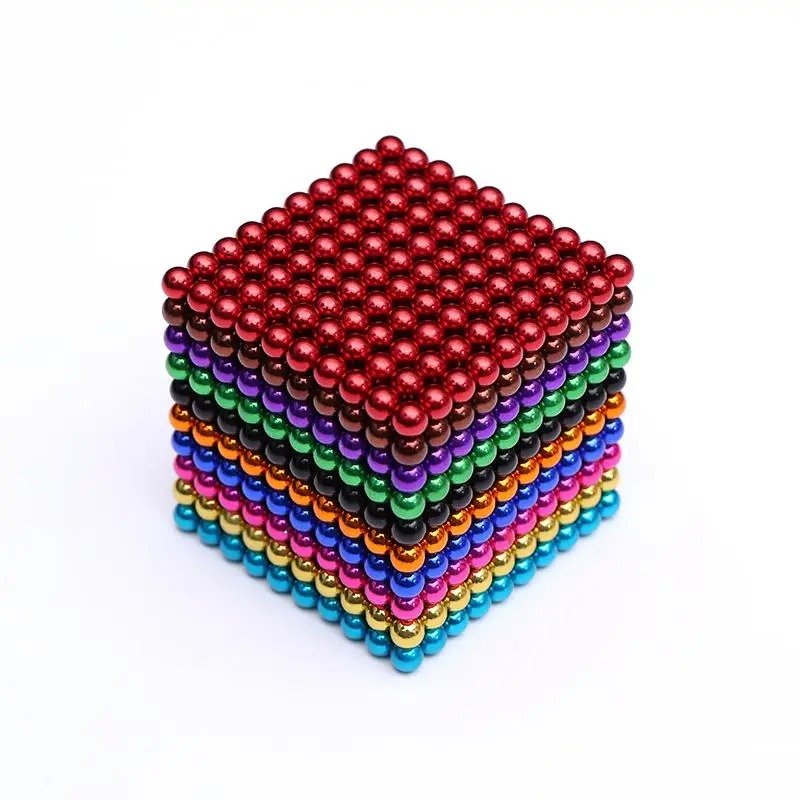 5mm Round Puzzle Magnetic Balls Toys - Red + Black + Blue (216PCS)