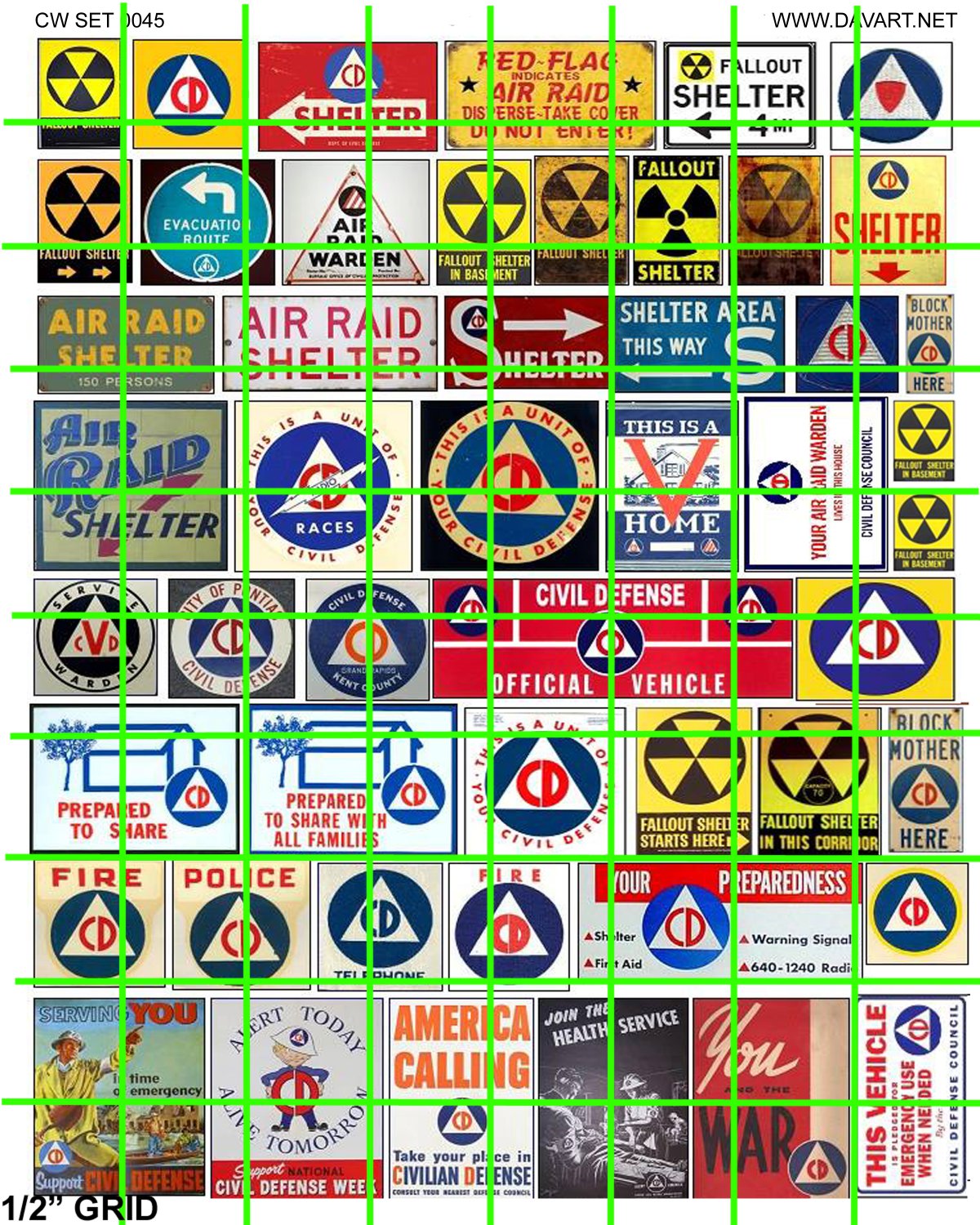 9002 - Fallout Shelter Cold War Civil Defense Signage