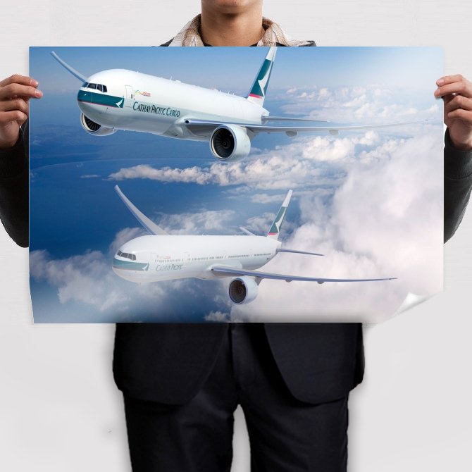 Cathay Pacific Boeing 777 Poster 36x24 inch