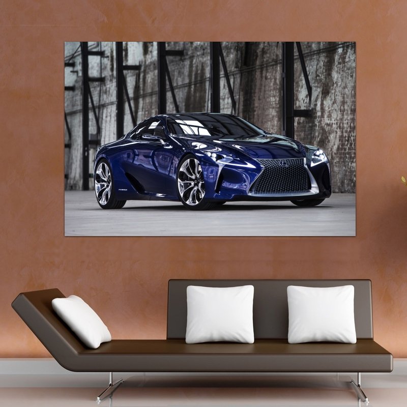 Blue Lexus Lf Concept Poster 36x24 inch