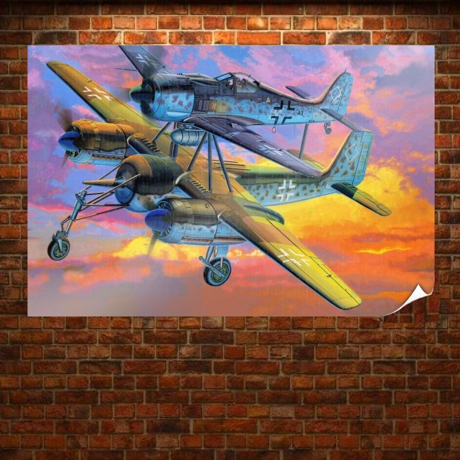 Focke Wulf Fw 190 Mistel Poster 36x24 inch Focke Wulf Fw 190 Mistel Poster 36x24 inch