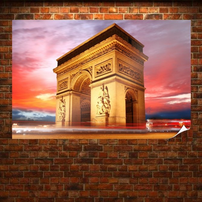 The Arc De Triomphe Poster 36x24 inch