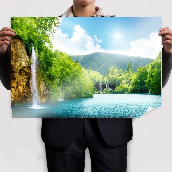 Stunning Nature Corner Landscape Poster 36x24 inch