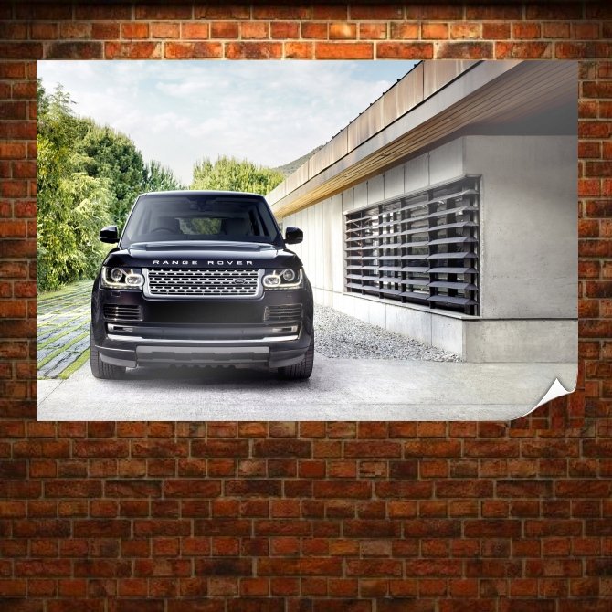 Gorgeous Black Range Rover Poster 36x24 inch