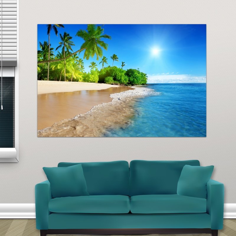 Tropical Beach Corner Poster 36x24 inch