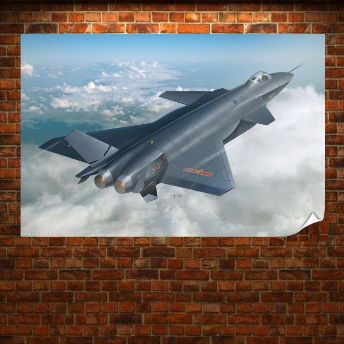 J 20 Pla Stealth Fighter Poster 36x24 inch