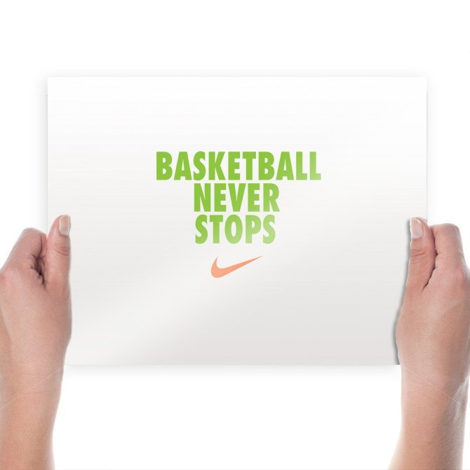 Basketball Never Stops Wallpaper Poster 24x18 inch