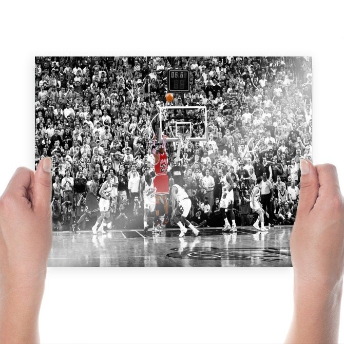 Michael Jordan Last Shot Wallpaper Poster 24x18 inch
