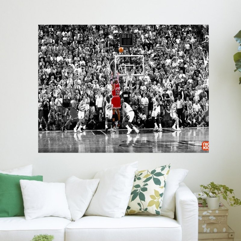 Michael Jordan Last Shot Wallpaper Poster 24x18 inch