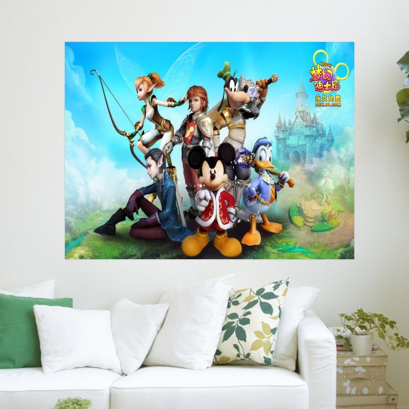 1920x1200 Disney Cartoon Roles Poster 24x18 inch