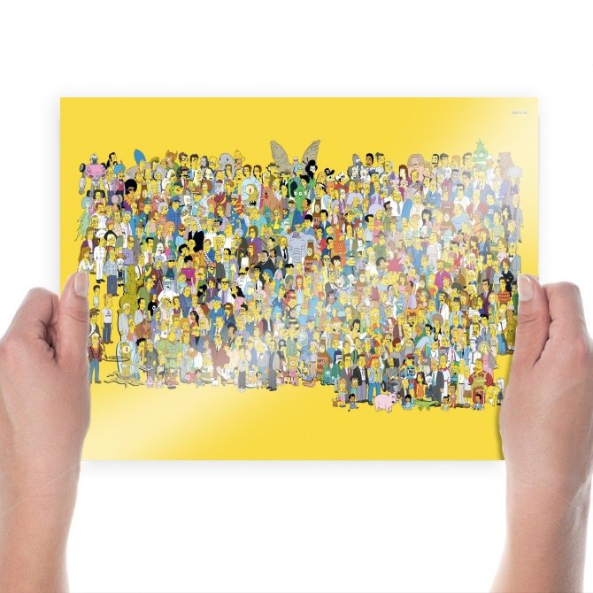 All The Simpsons Characters Poster 24x18 inch