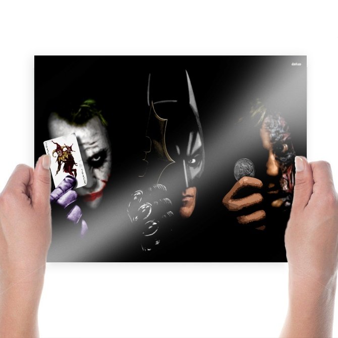 Joker Batman And Two Face Poster 24x18 inch