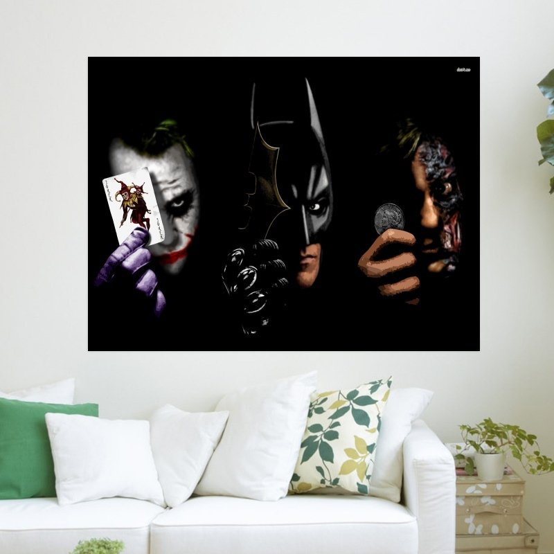 Joker Batman And Two Face Poster 24x18 inch