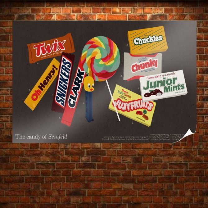 Seinfeld Candy Tv Movie Poster 36x24 inch
