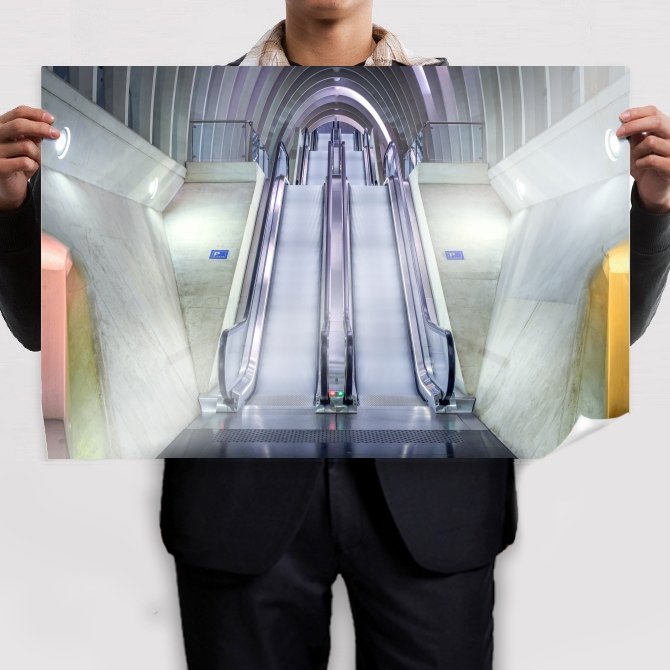 Escalator Poster 36x24 inch