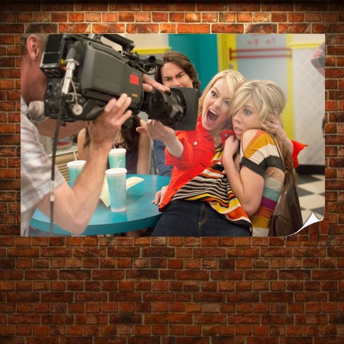 Emma Stone Blonde Icarly Camera Jennette Mccurdy Tv Movie Poster 36x24 inch