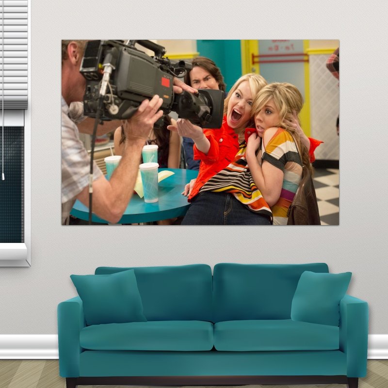 Emma Stone Blonde Icarly Camera Jennette Mccurdy Tv Movie Poster 36x24 inch