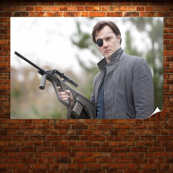 The Walking Dead The Governor Rifle Eye Patch David Morrissey Tv Movie ...