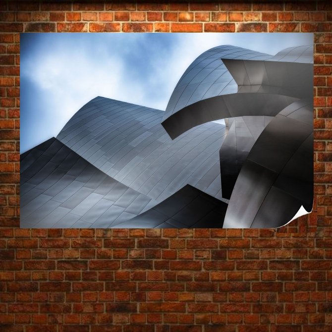 Walt Disney Concert Hall Building Poster 36x24 inch