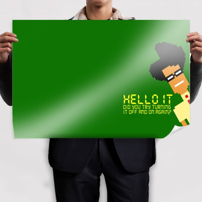 The It Crowd Green 8 Bit Tv Movie Poster 36x24 inch