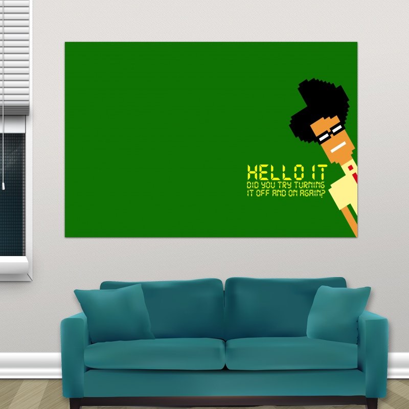 The It Crowd Green 8 Bit Tv Movie Poster 36x24 inch