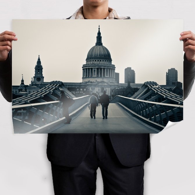 Millennium Bridge Bridge Building Poster 36x24 inch