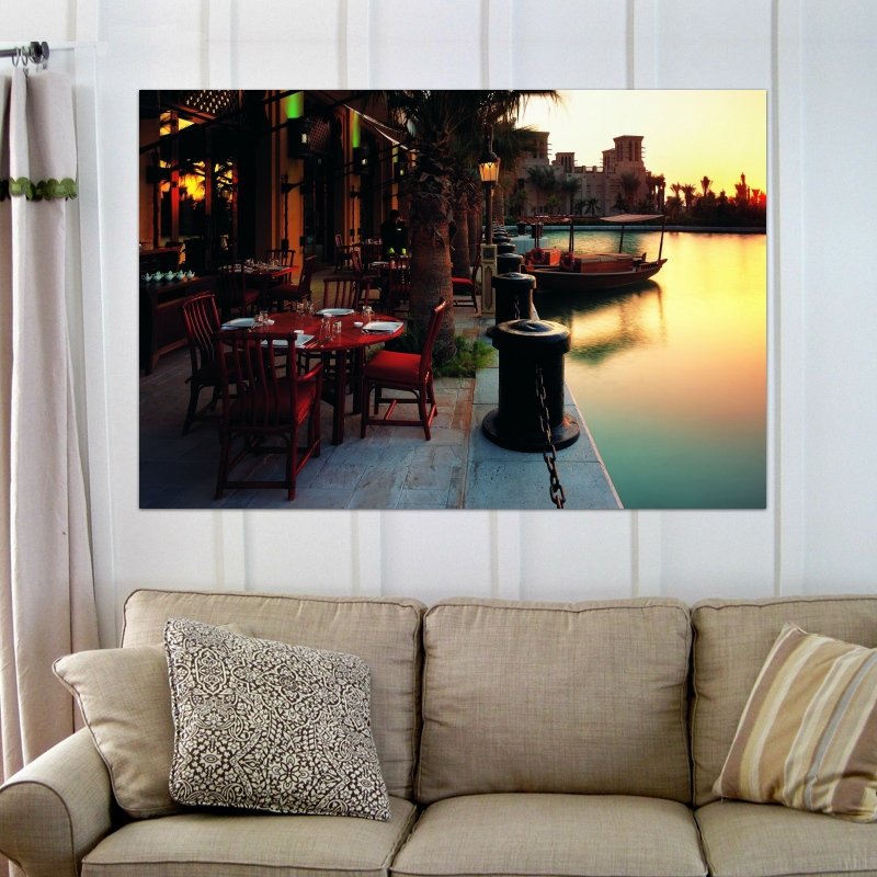 Restaurant Building Poster 36x24 inch